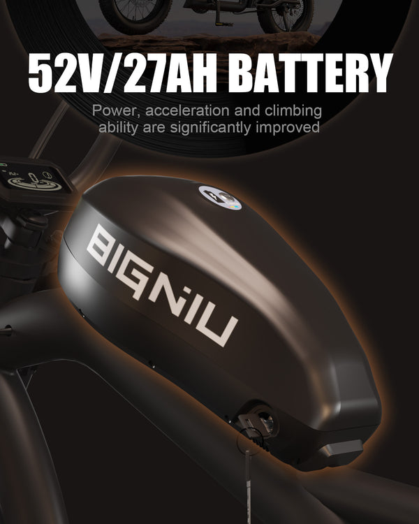 BIGNIU BG-X PRO Adult Electric Bike, 1500W Brushless Motor 52V/27Ah Range Up to 38 Miles ...